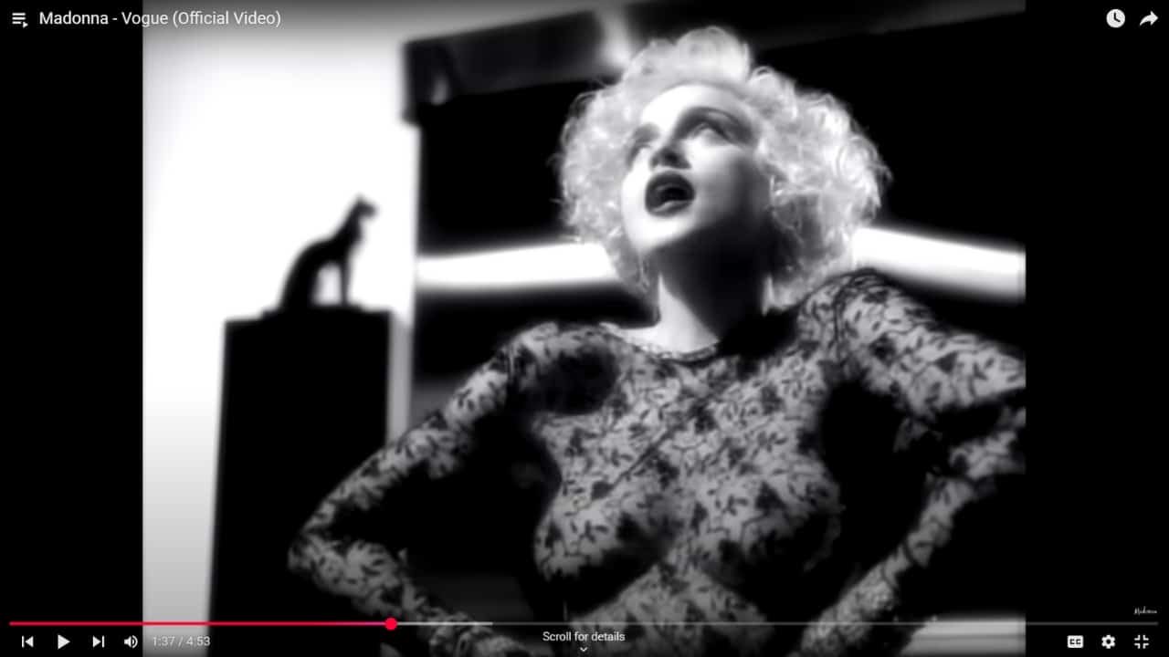 Vogue by Madonna (Lyrics and Video)